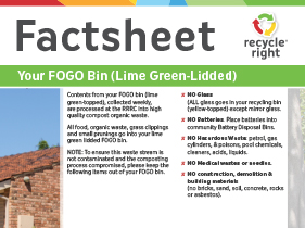 Fact Sheets – Recycle Right